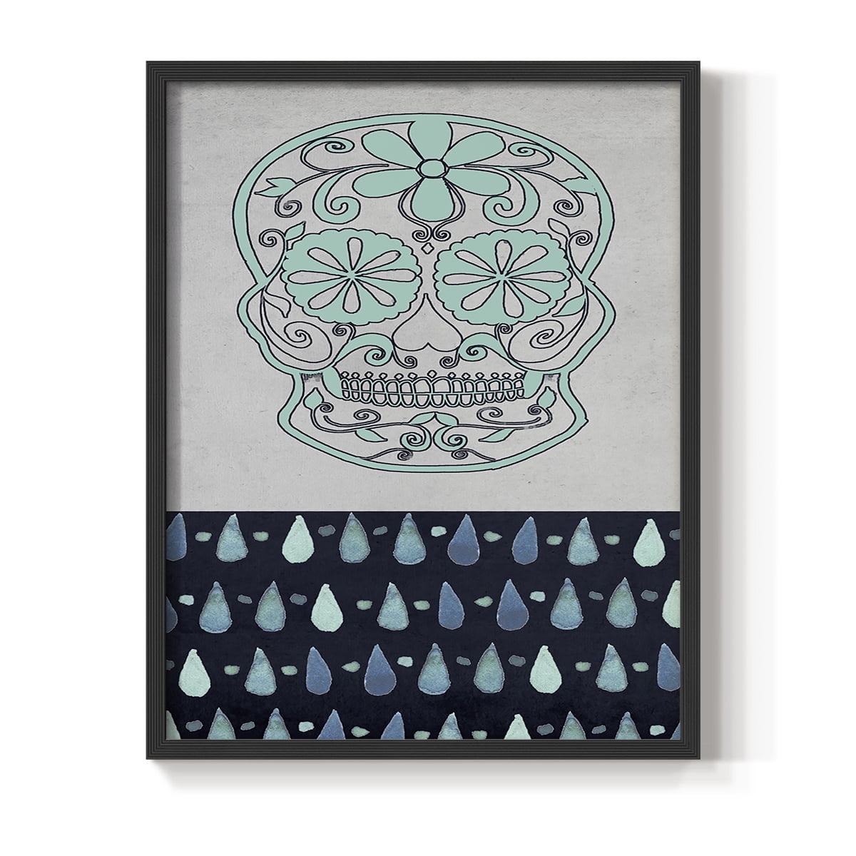 Day of the Dead Collection B Framed Print in Black Solid Wood Framed ...