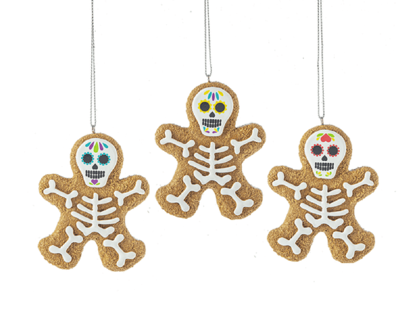Day of the Dead Gingerbread Holiday Ornaments Set of 3 - Walmart.com