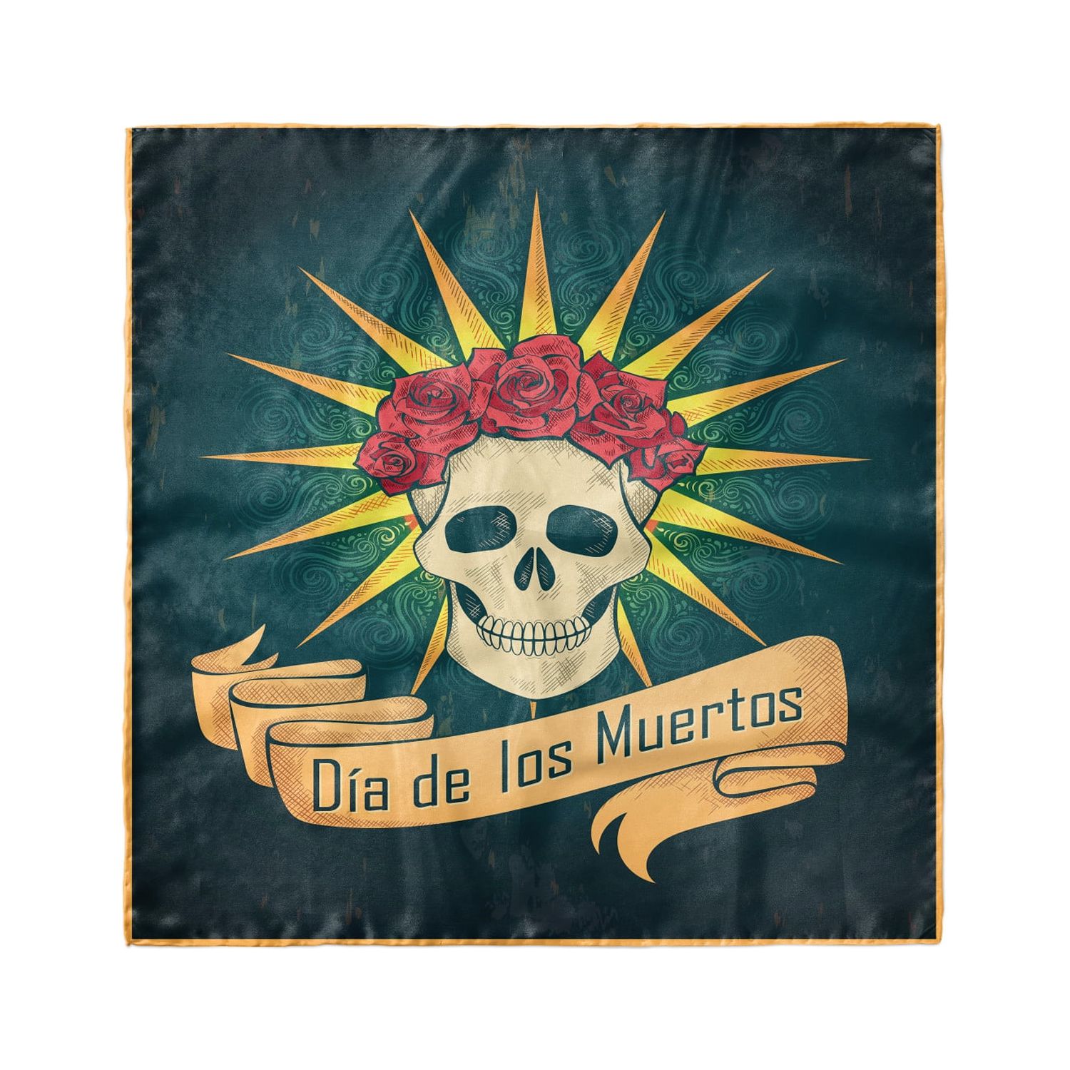 Day of the Dead Head Scarf, Day of Dead Grunge, Head Wrap, 3 Sizes, by ...