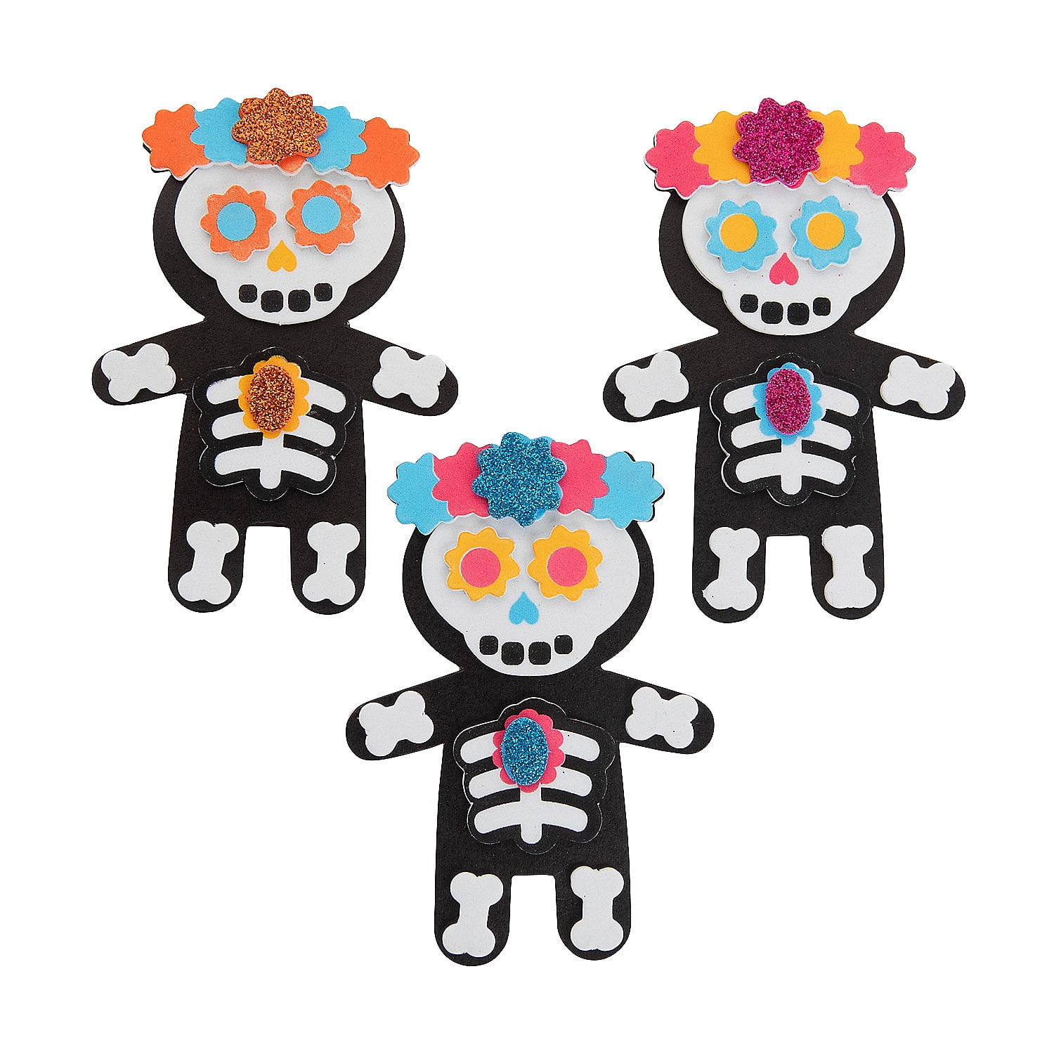 Day of the Dead Magnet Craft Kit, Makes 12, Craft Kits, Halloween, 12 ...