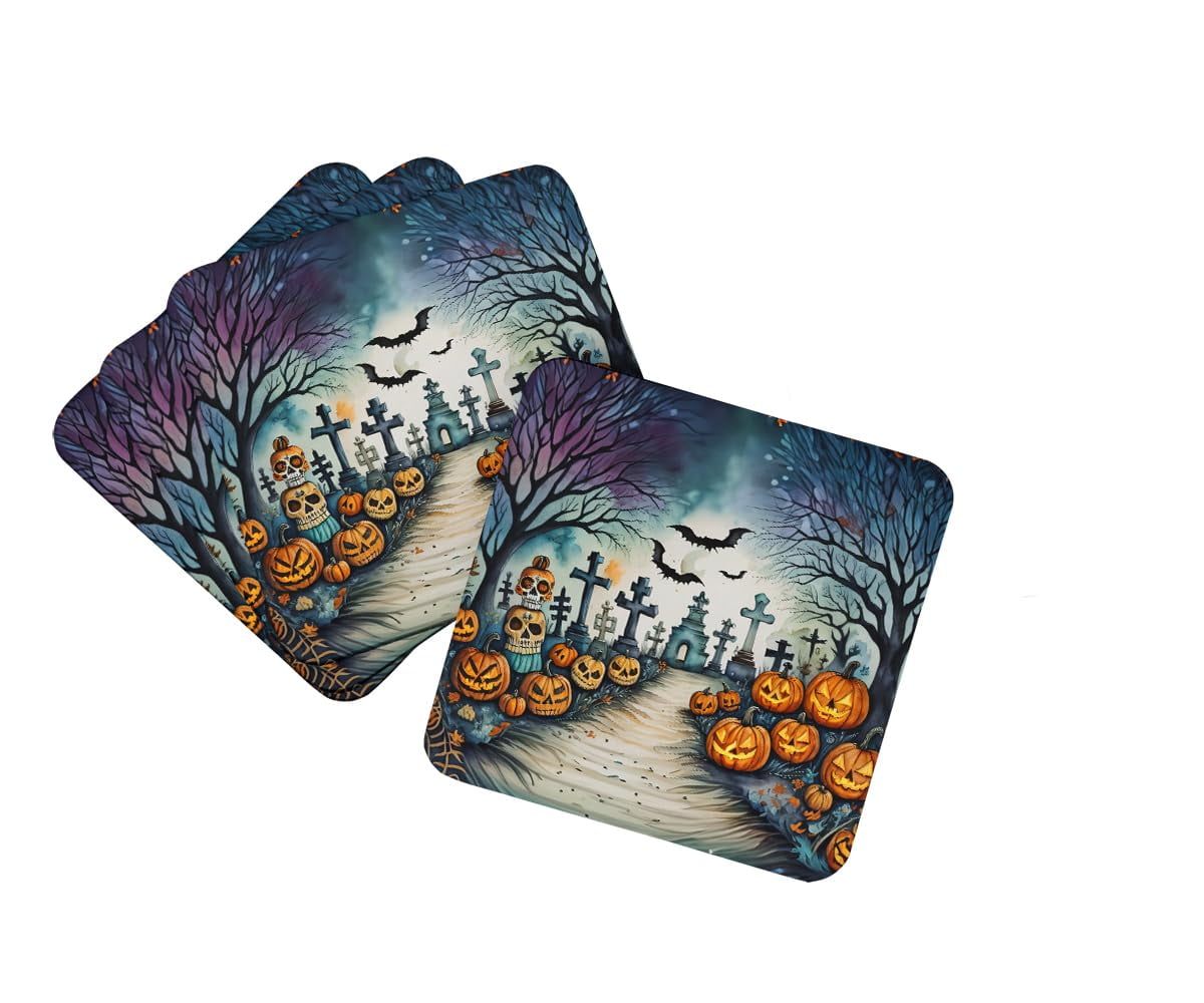 Day of the Dead Spooky Halloween Foam Coasters - Walmart.com