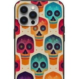 Day of the Dead Sugar Skulls Pattern Case with iPhone 17 to 11 Pro Max ...