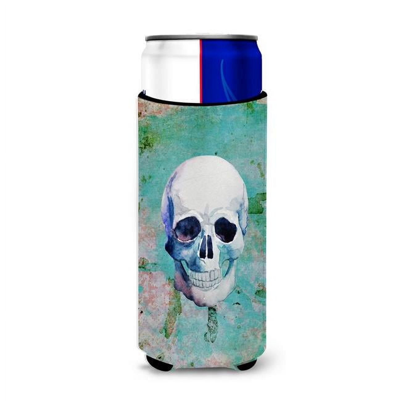 Day of the Dead Teal Skull Michelob Ultra Hugger for Slim Cans - Teal ...