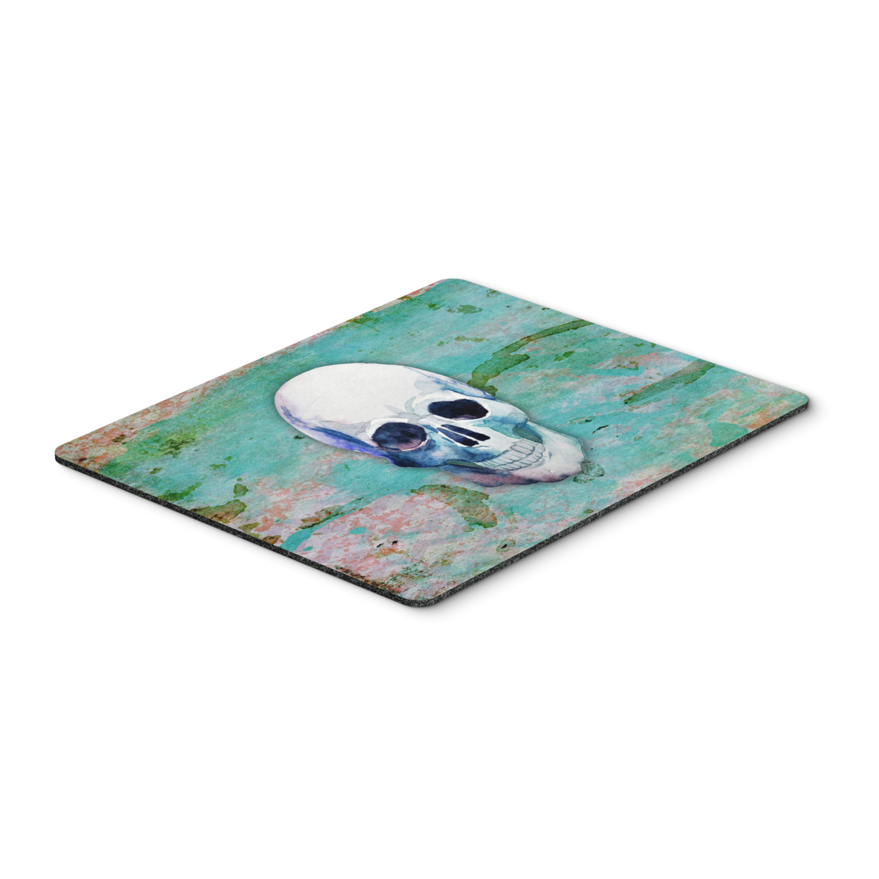 Day of the Dead Teal Skull Mouse Pad Hot Pad or Trivet - Walmart.com