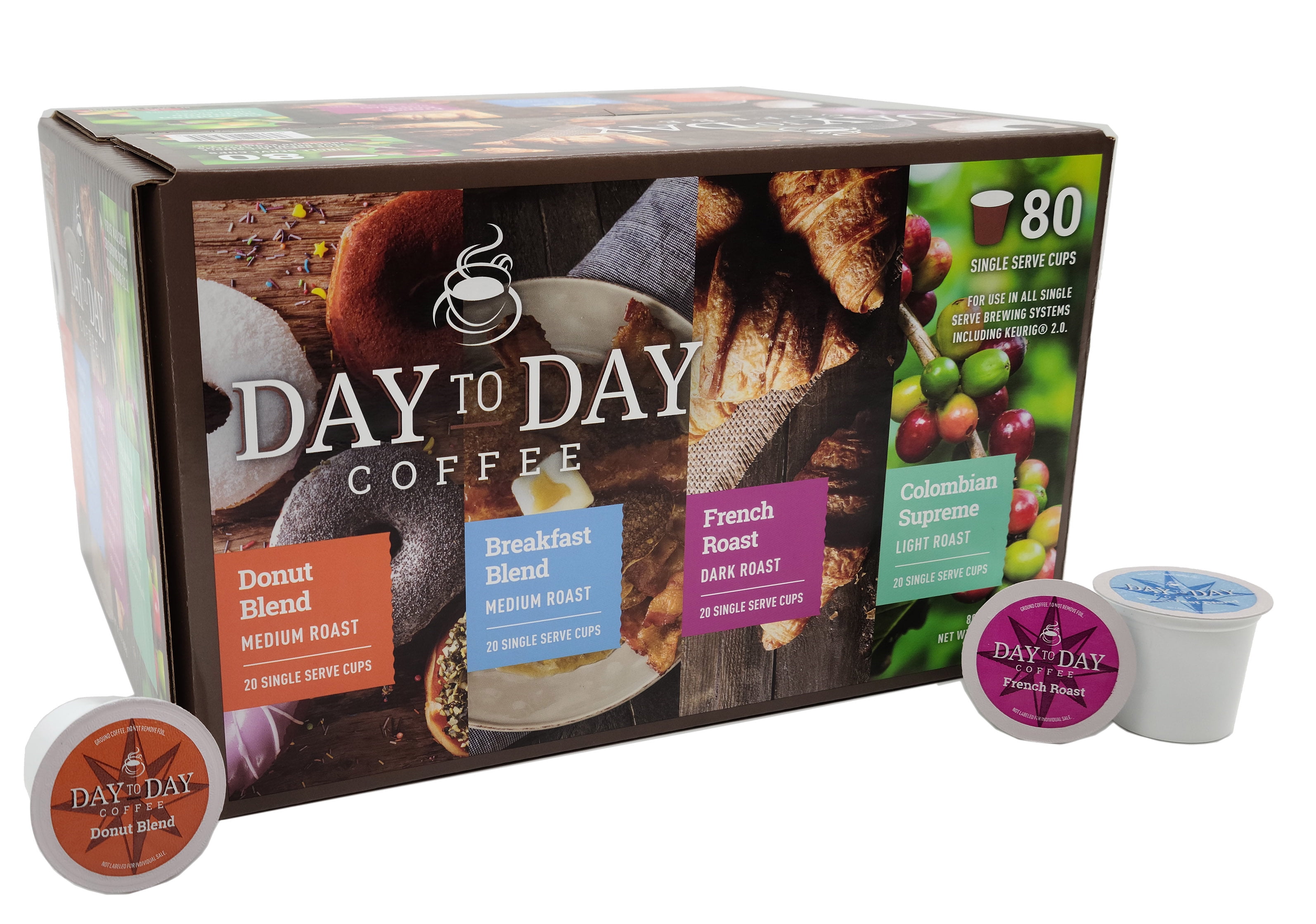 Day to Day Coffee Mixed Regular Variety 80ct Single Serve Cup - Walmart.com