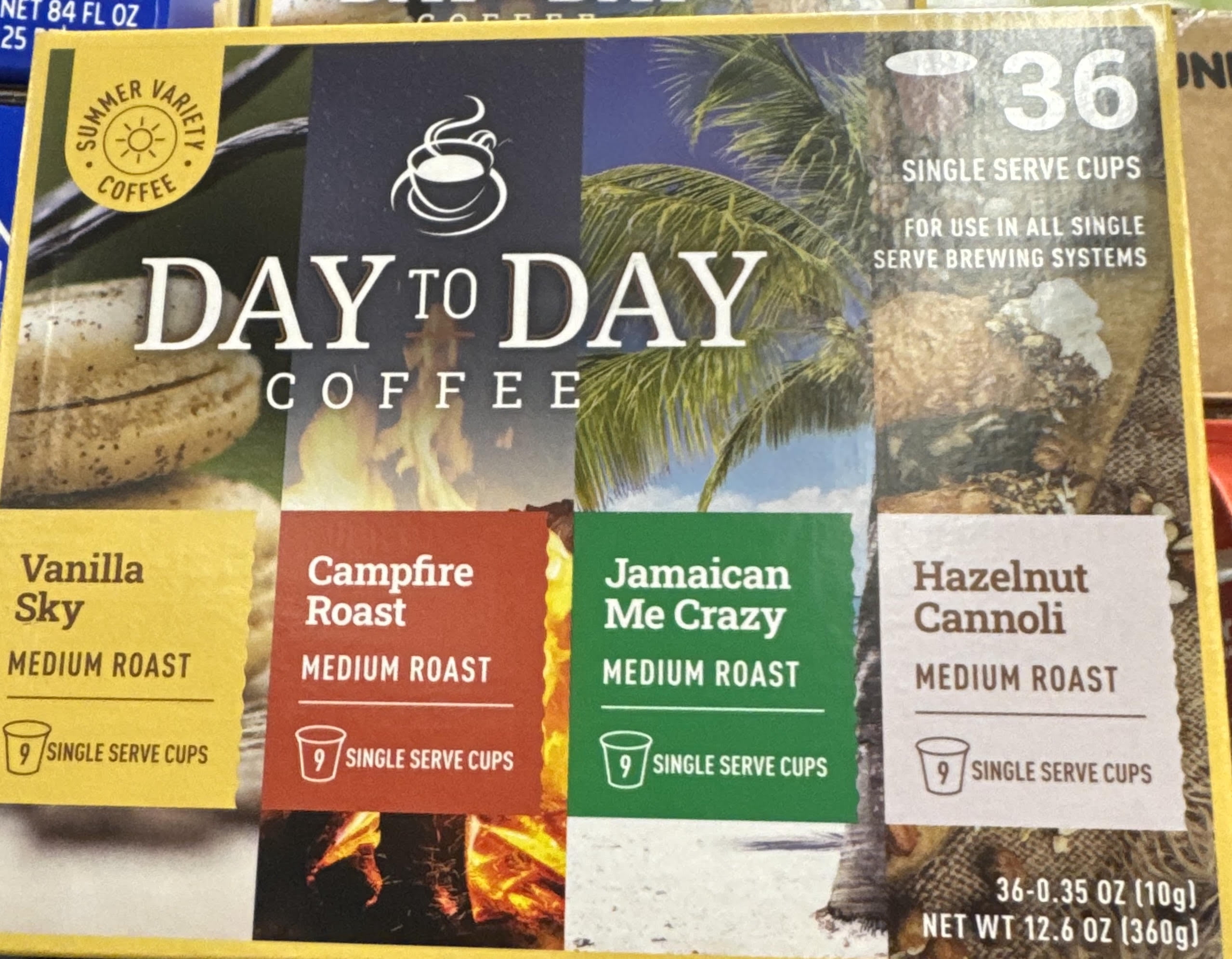 Day to Day Coffee summer Variety, 36 Single Serve Cups - Walmart.com