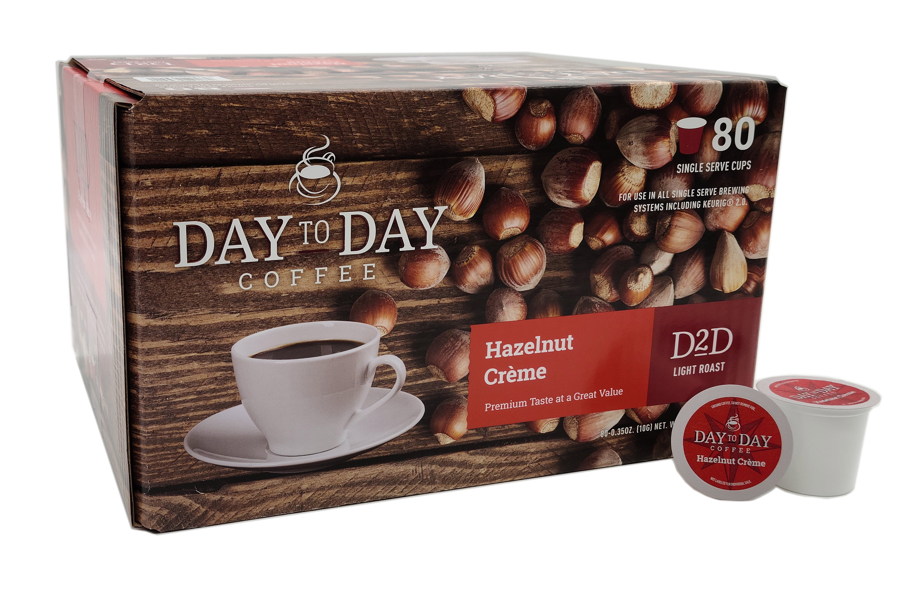 Day to Day Roasted Hazelnut 80ct Single Serve Coffee Pods - Walmart.com