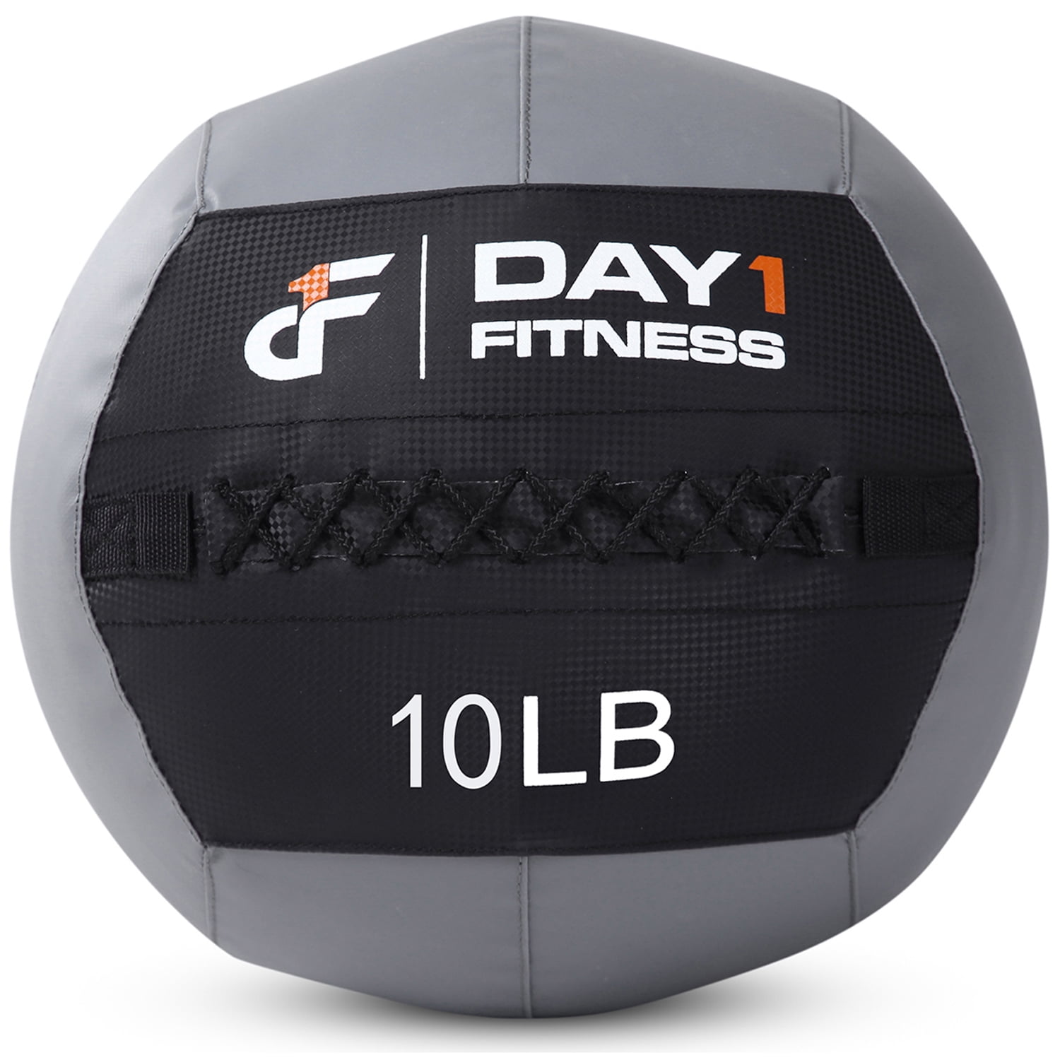 Day1Fitness Gray/Black Soft Wall Medicine Ball 10 Pounds - Walmart.com