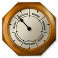 "DayClocks 10"" Oak Wood Frame Classic Wall Clock, Day-of-the-Week ...