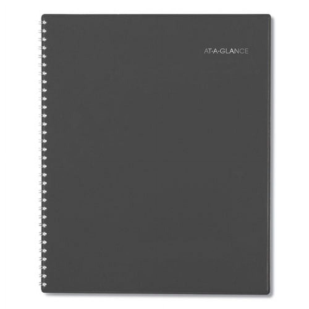 DayMinder Academic Weekly/Monthly Desktop Planner, 11 x 8.5, Charcoal ...