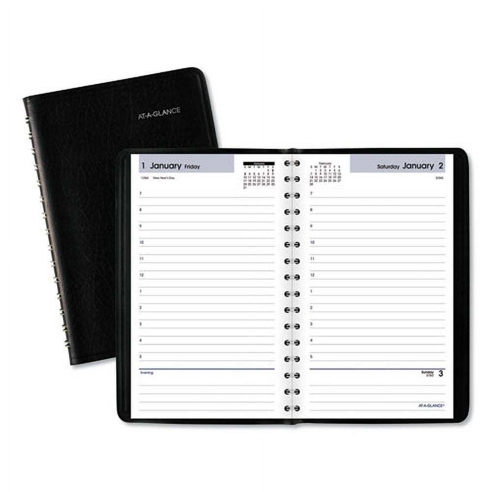 Customer reviews for DayMinder Daily Appointment Book, 8 x 5, Black ...