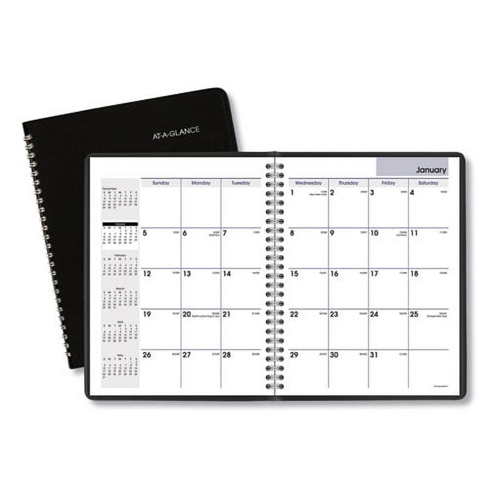 DayMinder Monthly Planner with Notes Column, Ruled Blocks, 8.75 x 7 ...