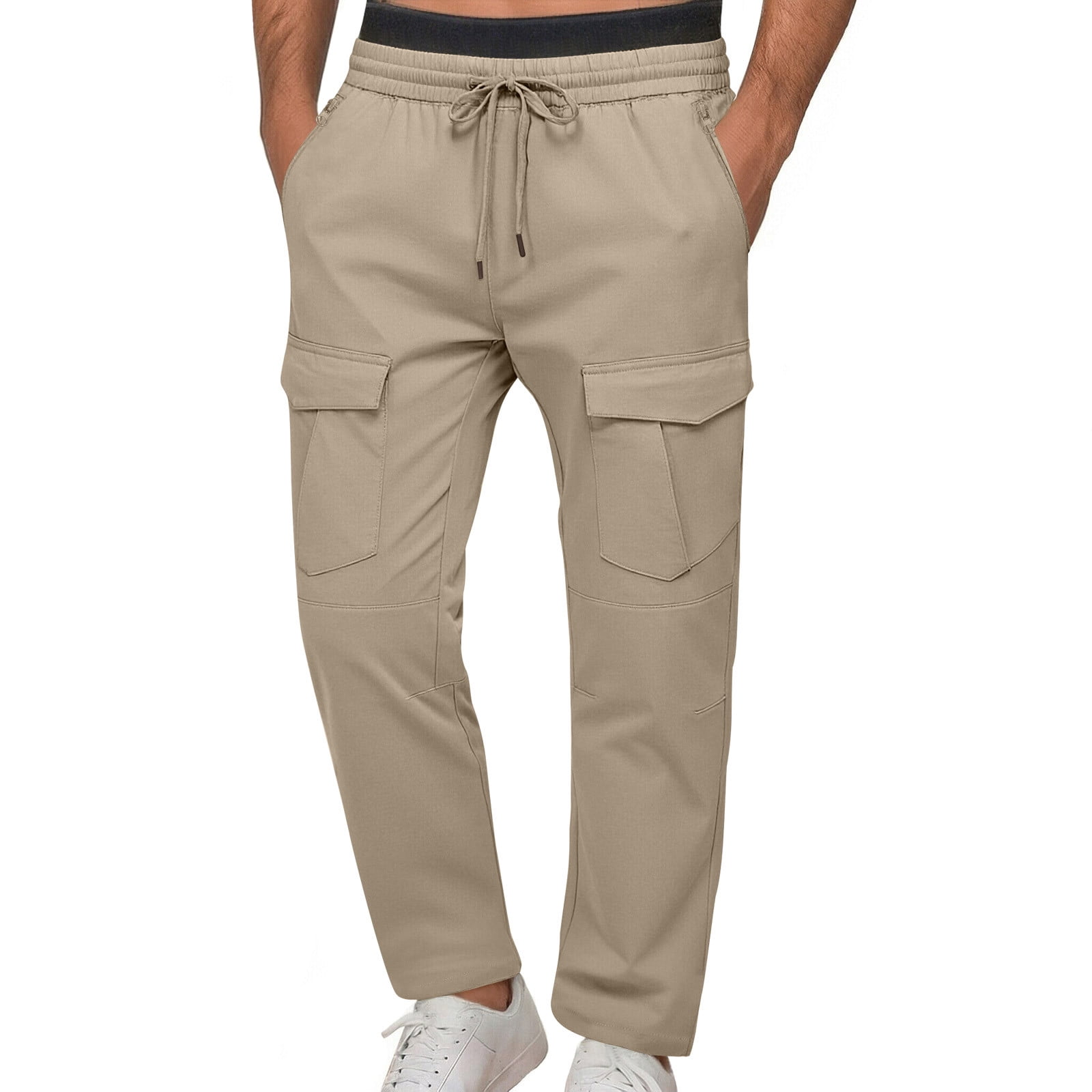 DayScoop Casual Pants for Men Solid Color Trousers Summer Fashion Comfy ...