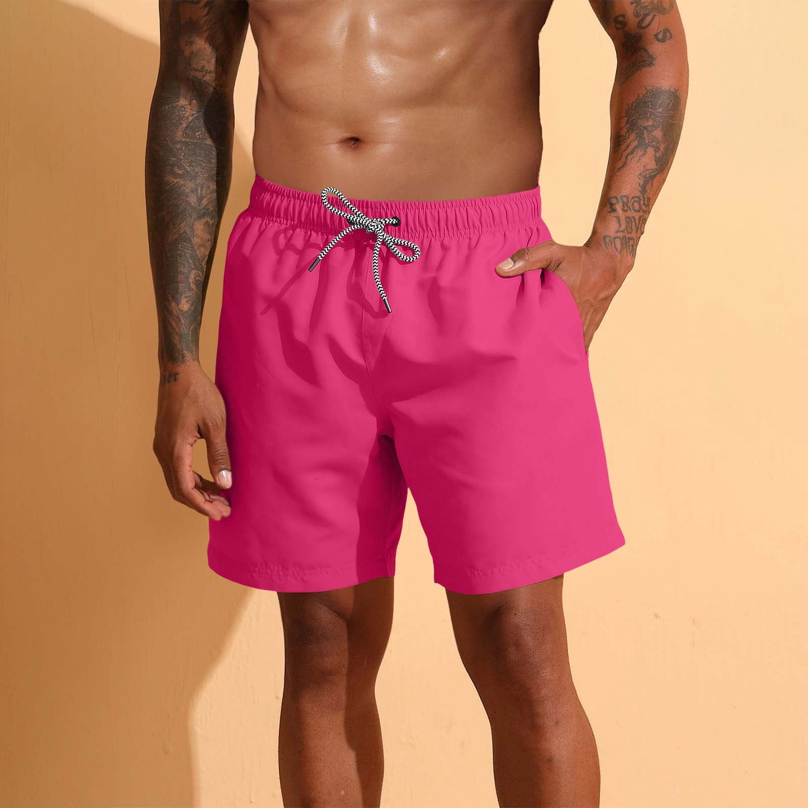 DayScoop Casual Shorts for Men Solid Color Breeches Summer Fashion ...
