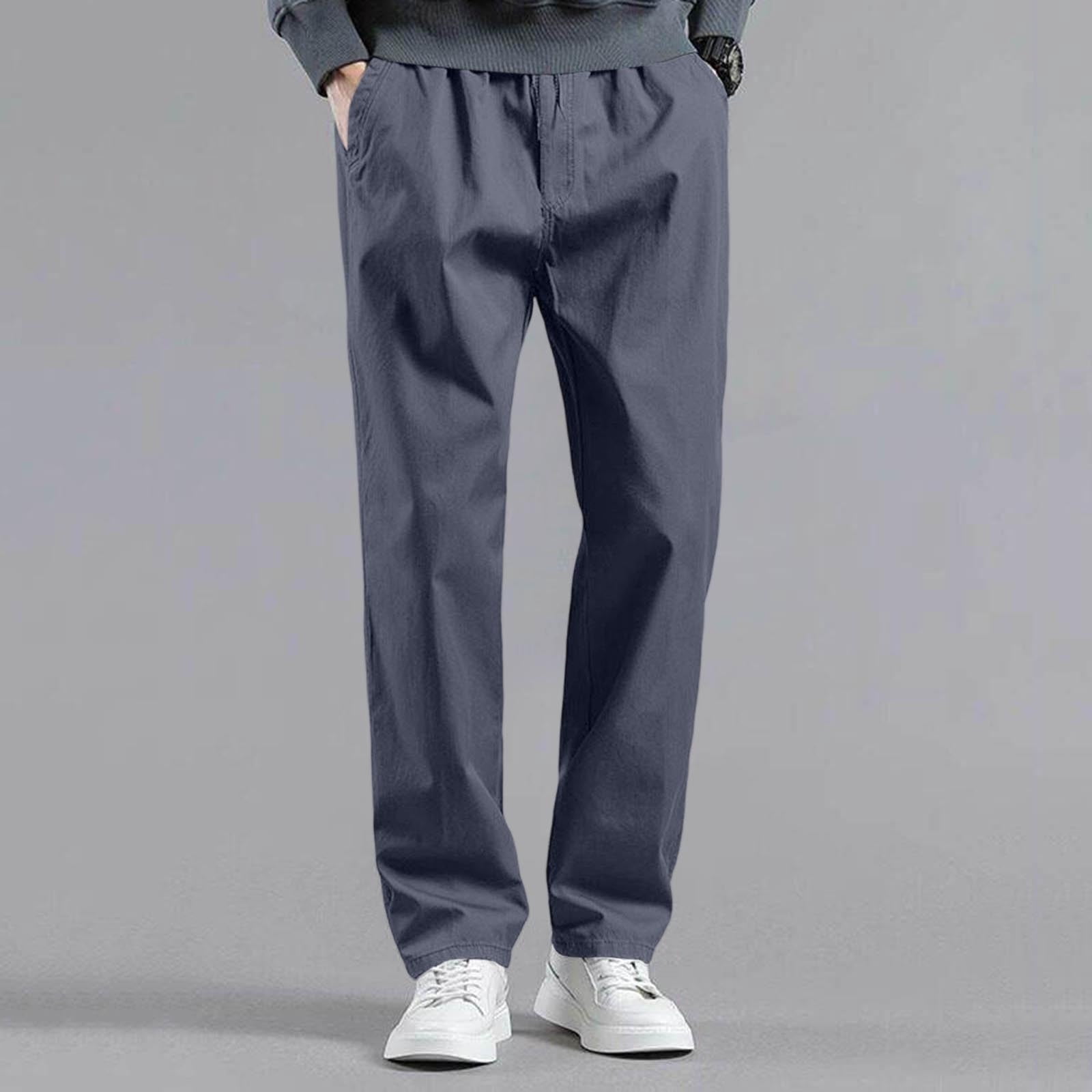 DayScoop Fashion Pants for Men Solid Color Trousers Summer Casual ...