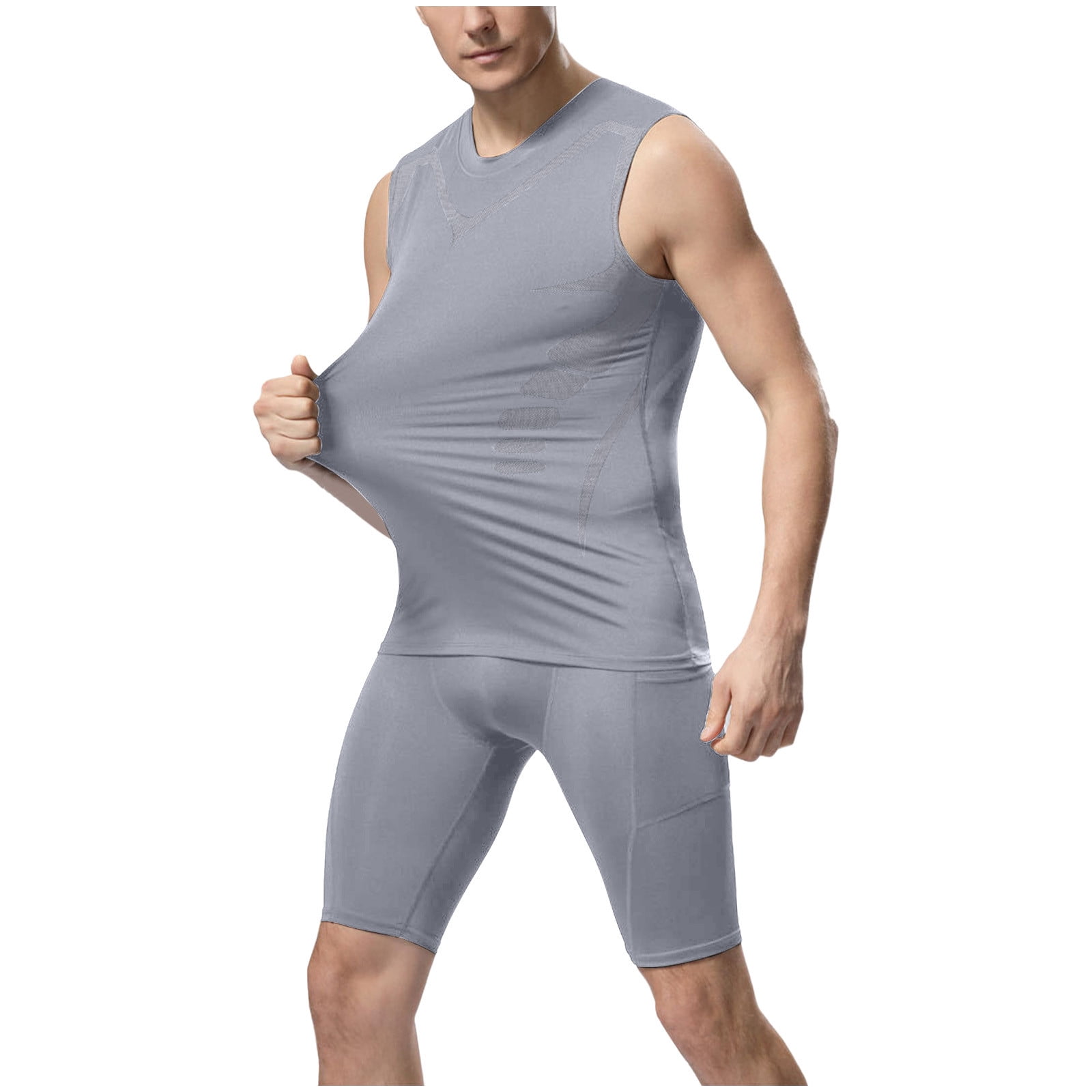 DayScoop Mens Big & Tall Tank Fashion Blouses Casual Solid Color Summer ...