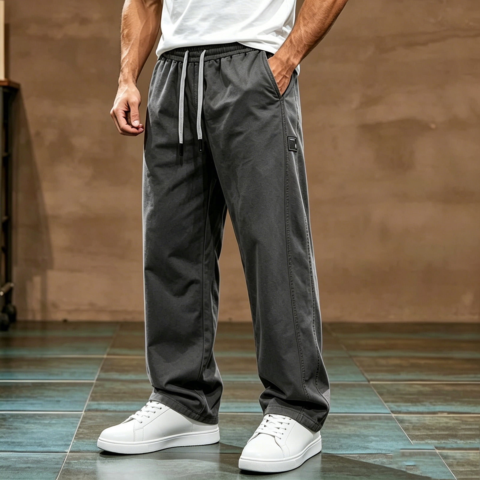 DayScoop Mens Fashion Pants Casual Trousers Summer Solid Color ...
