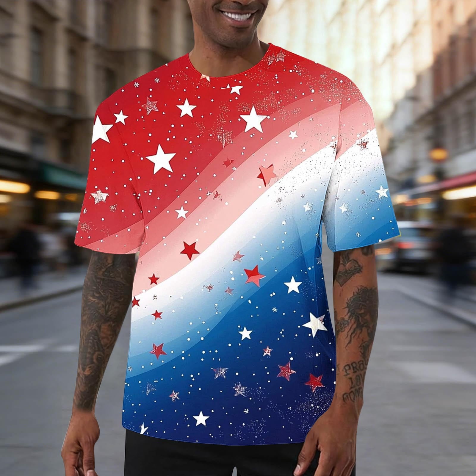 DayScoop Mens Independence Day T-shirt Fashion T Shirt Oversize Casual ...