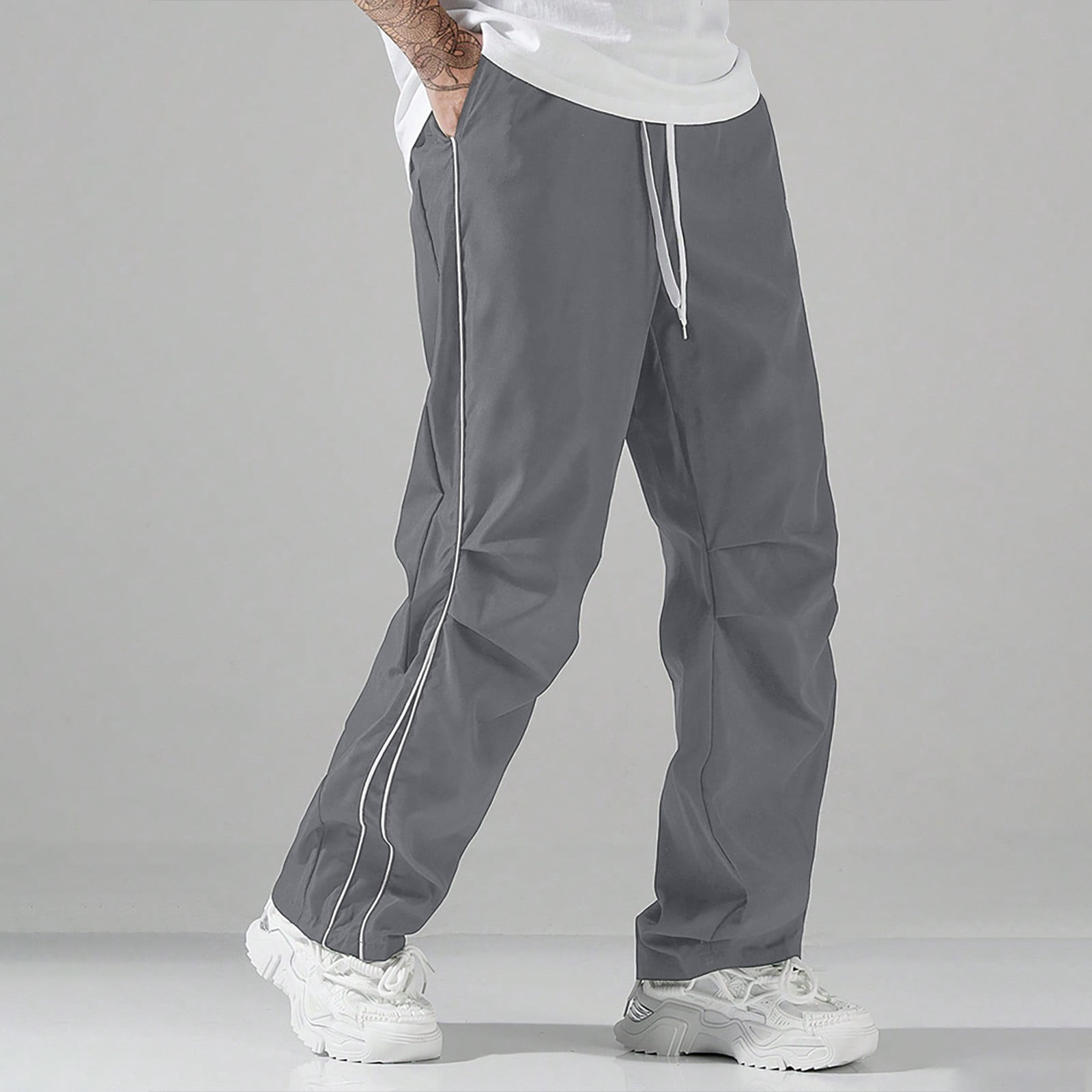 DayScoop Mens Summer Pants Solid Color Trousers Casual Fashion Tight ...
