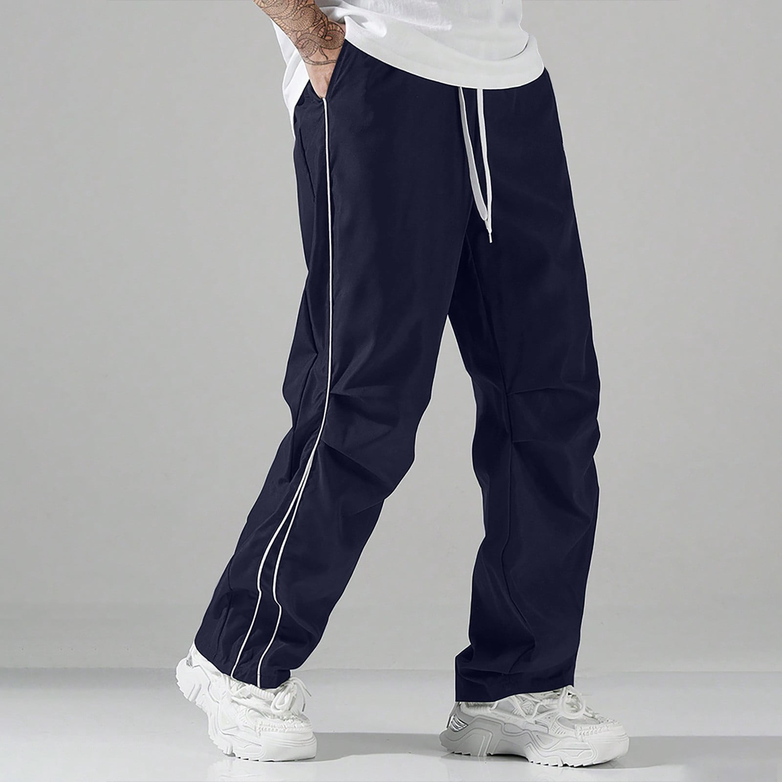 DayScoop Mens Summer Pants Solid Color Trousers Casual Fashion Tight ...