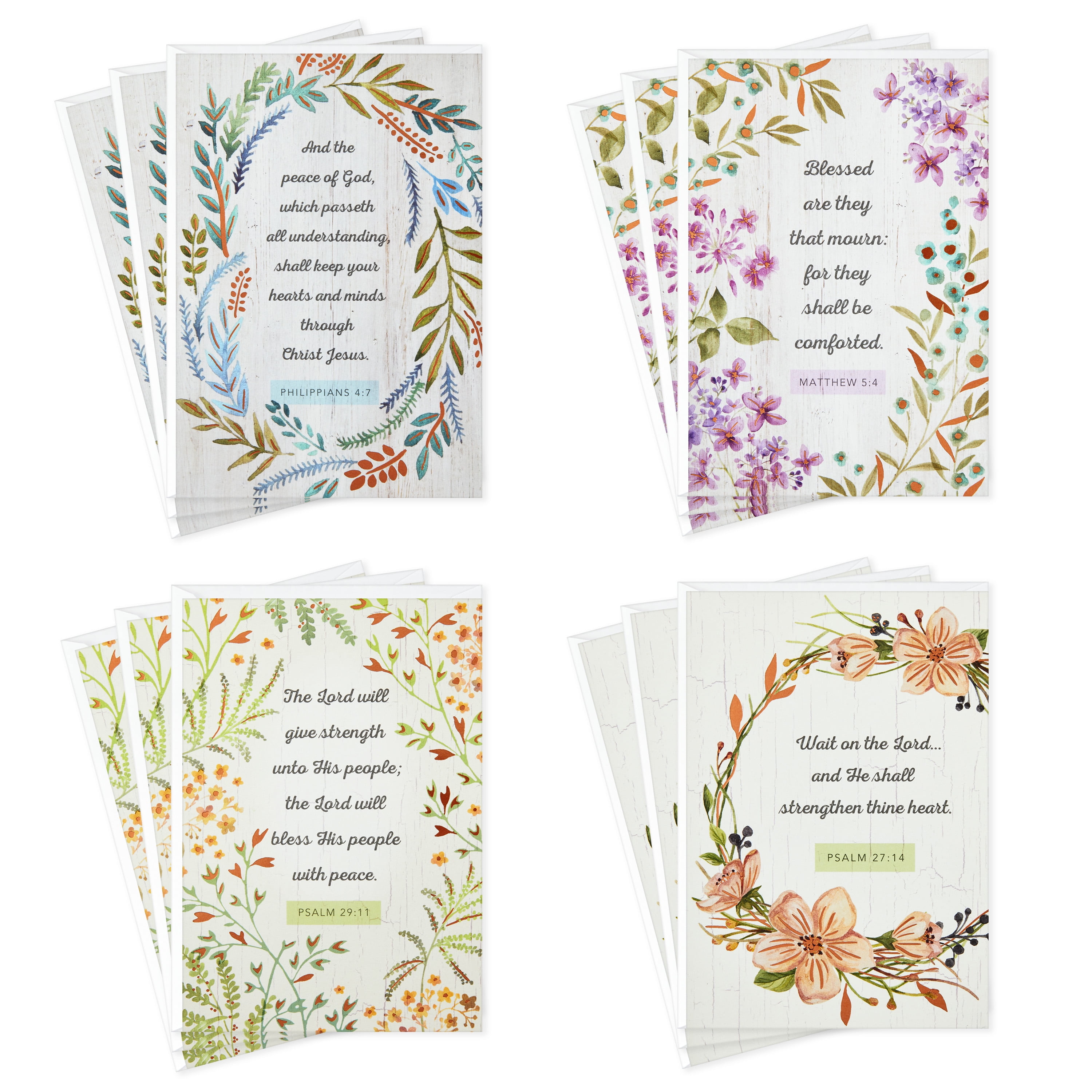 DaySpring Hallmark Assorted Religious Sympathy Cards with Floral ...
