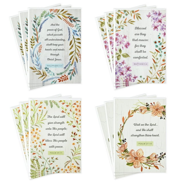 DaySpring Hallmark Assorted Religious Sympathy Cards with Floral ...