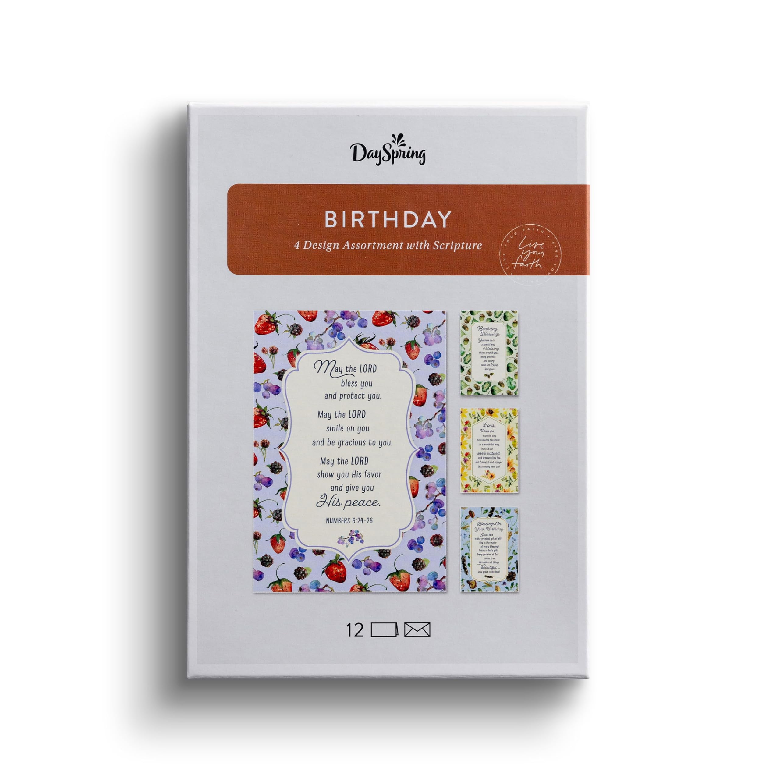 DaySpring - Birthday Blessings - 4 Design Assortment with Scripture ...