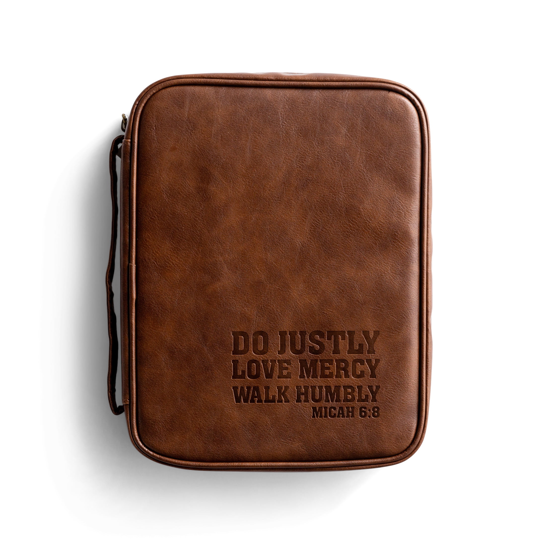DaySpring Micah 6:8 Faux Leather Bible Cover with Zipper, Pockets, and ...