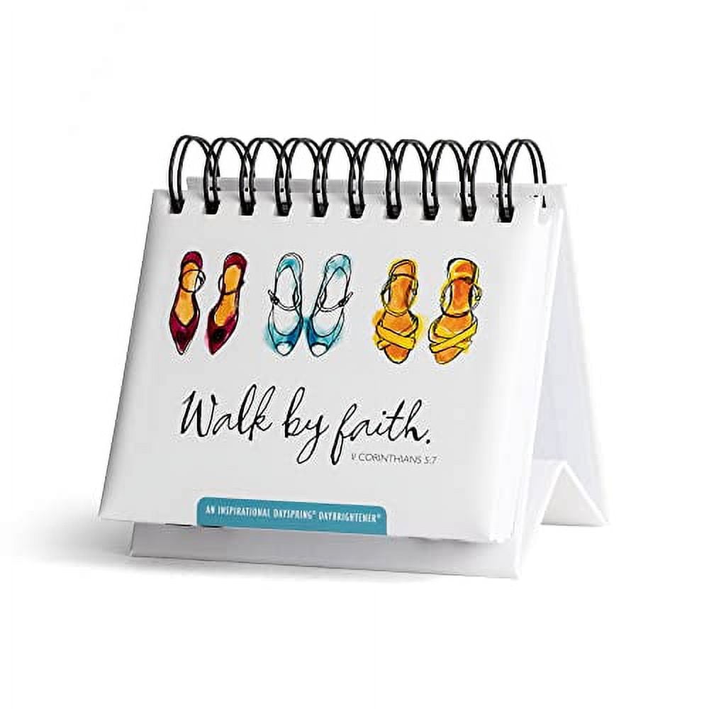 DaySpring Flip Calendar - Walk by Faith - 75618,White - Walmart.com