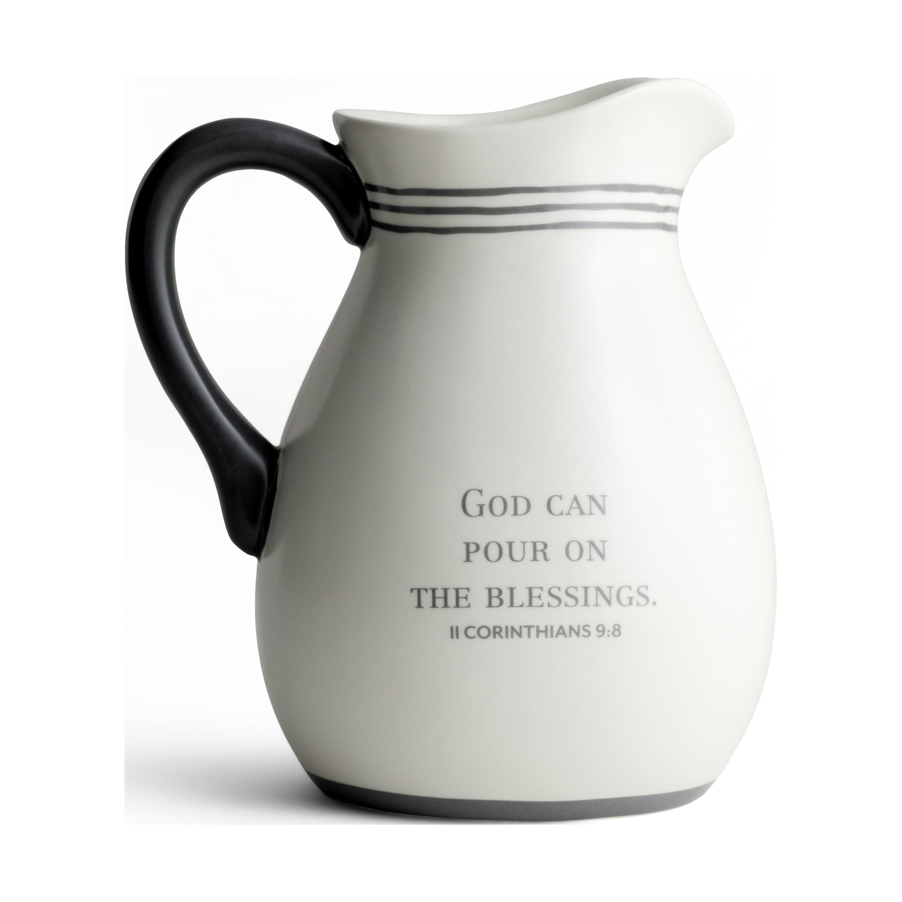 DaySpring Ceramic Pitcher 54oz, Inspirational Tableware and Vase, II ...