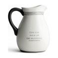 DaySpring Ceramic Pitcher 54oz, Inspirational Tableware and Vase, II ...