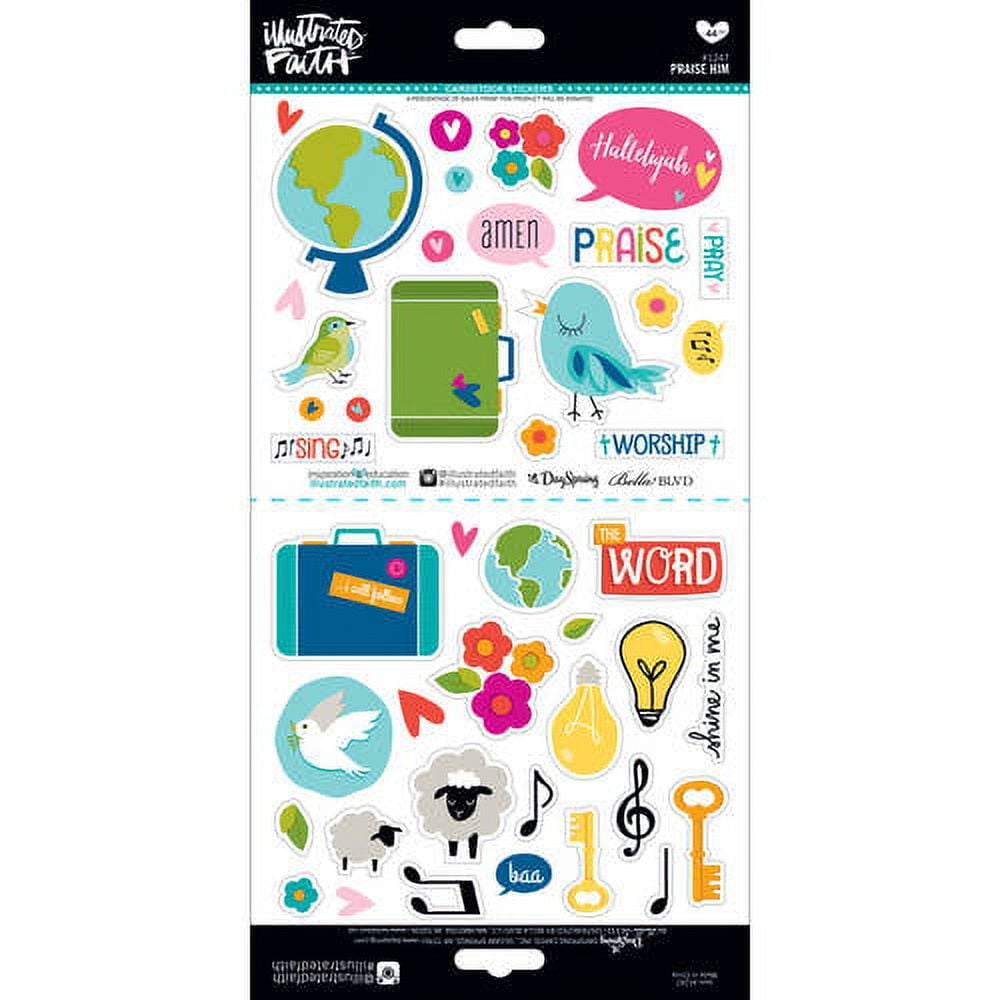 DaySpring - Illustrated Faith - 44-Piece Praise Him Stickers - Walmart.com