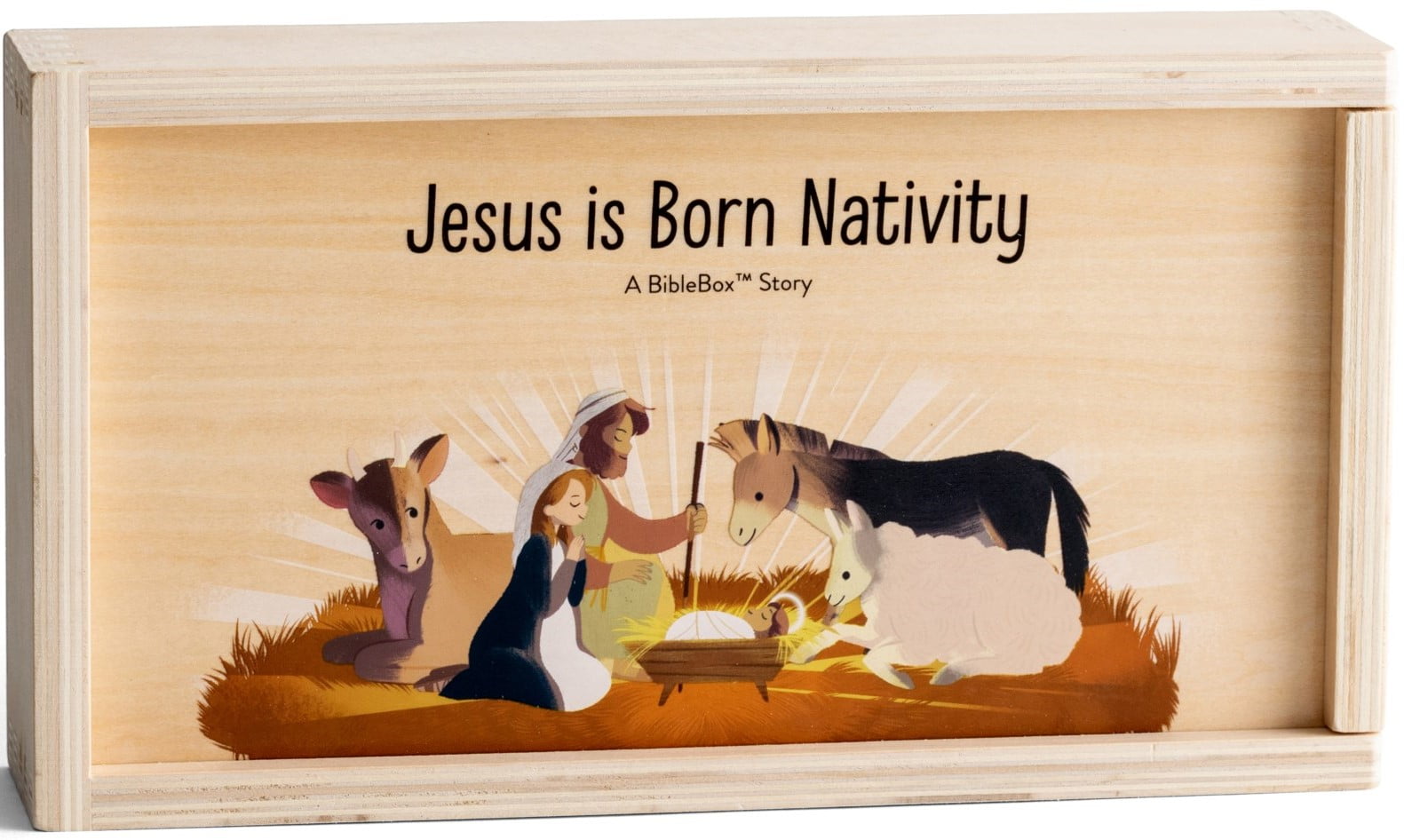 DaySpring Jesus Is Born Biblebox Nativity Set Wood 6 in - Walmart.com