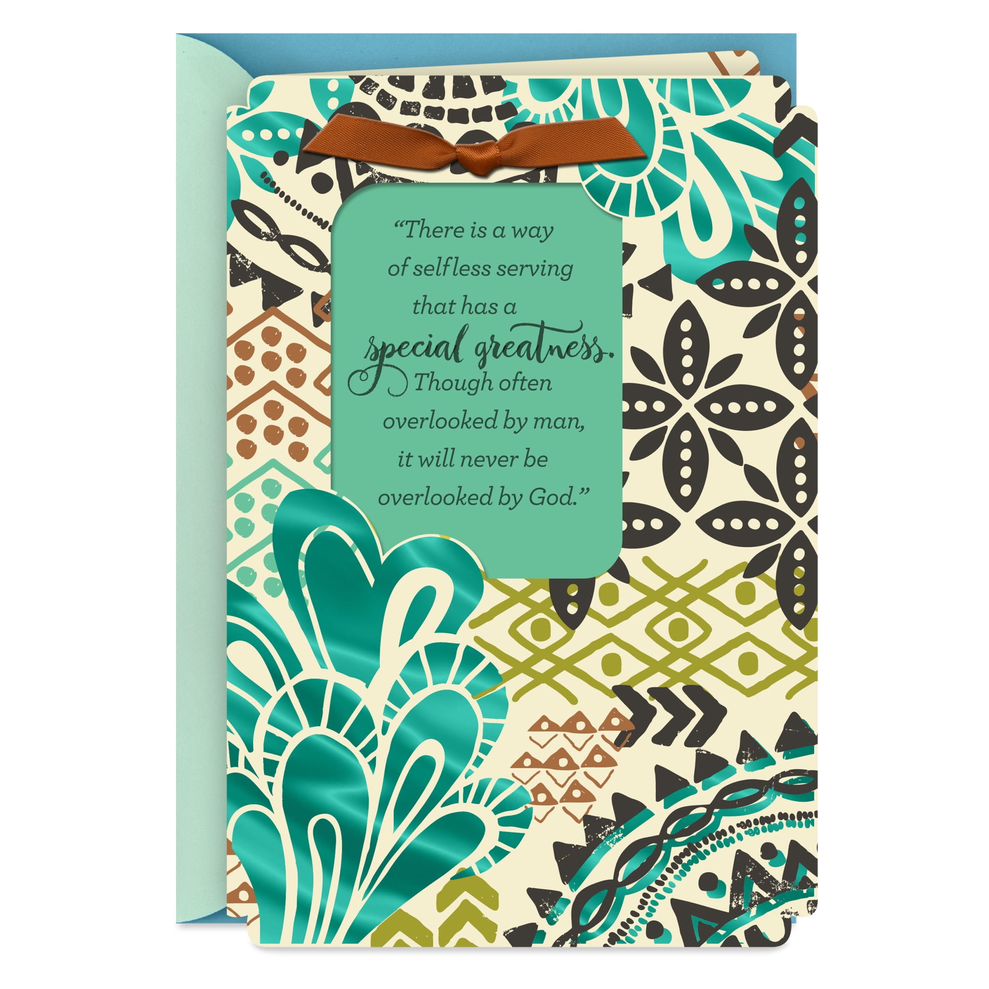DaySpring Mahogany Religious Thank You Card (Selfless Service ...
