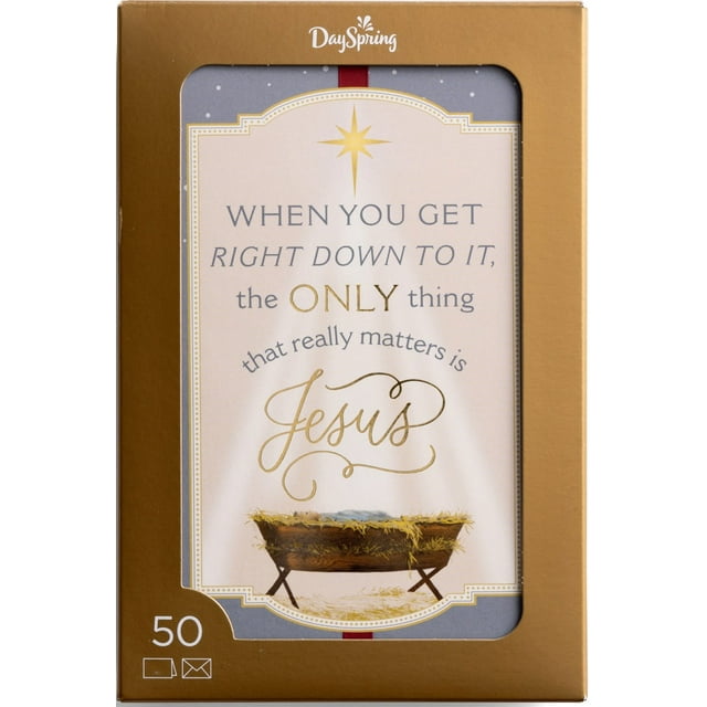 DaySpring - Only Jesus - 50 Pack Faith-Based Religious Christmas Cards ...