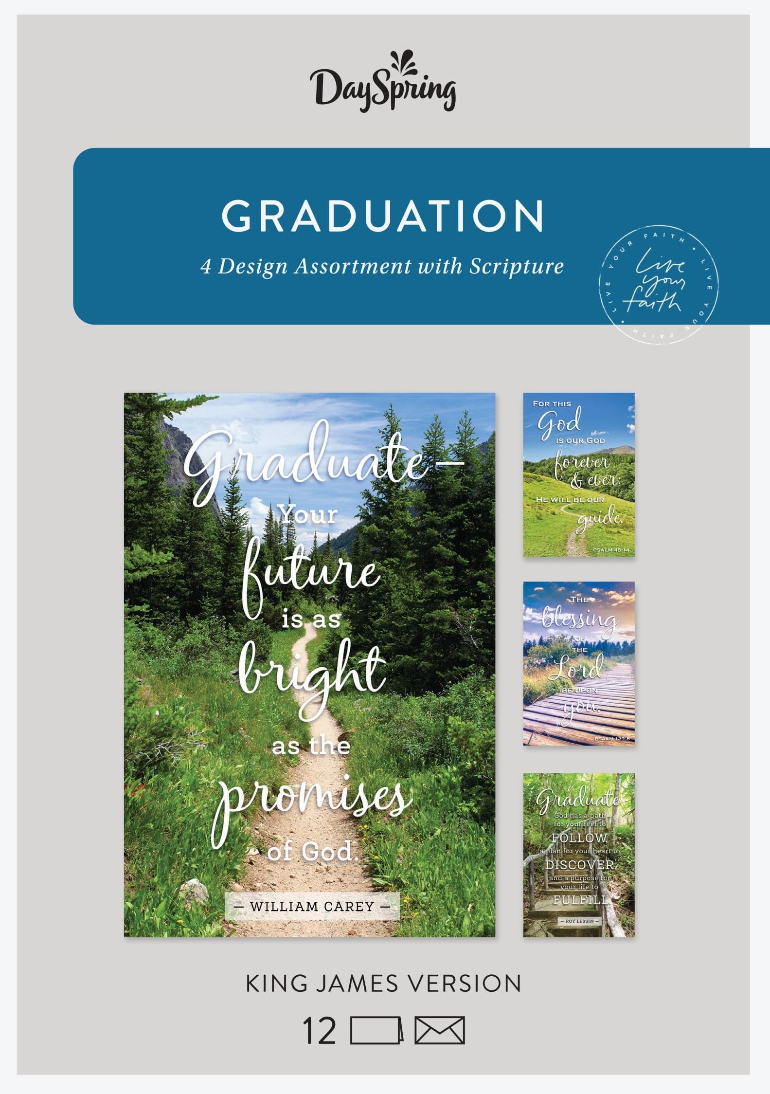 DaySpring - Paths Graduation - King James Version - 12 Boxed cards ...