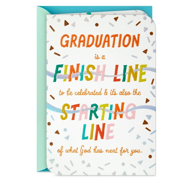 DaySpring Religious Graduation Card (Finish Line and Starting Line ...