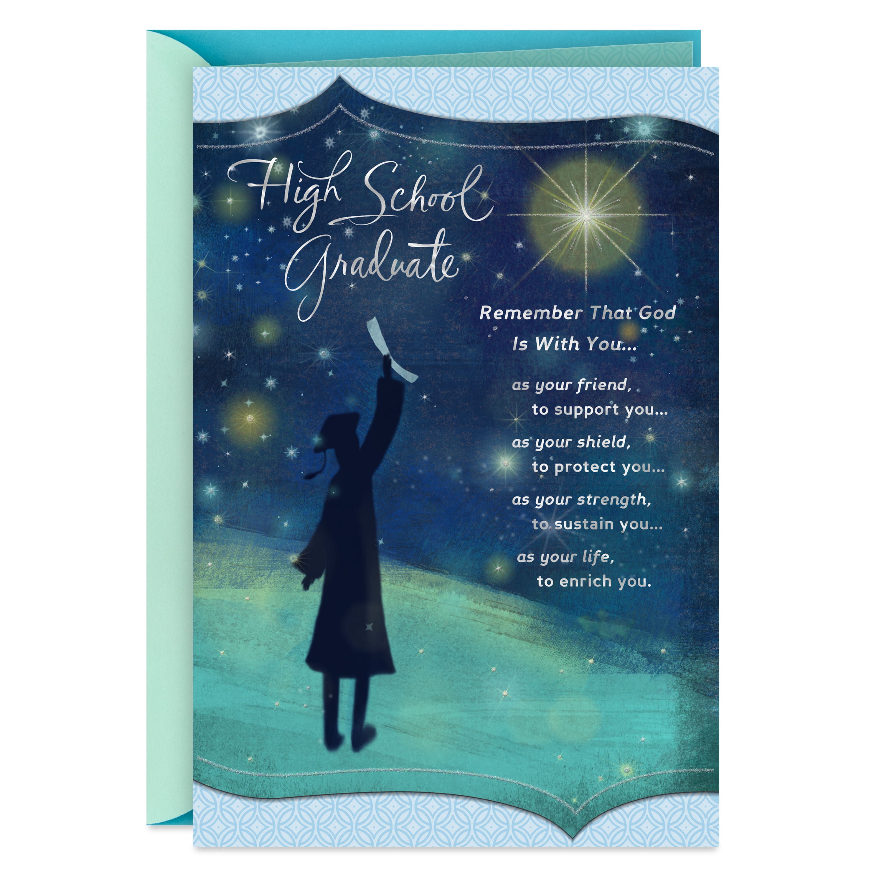 DaySpring Religious High School Graduation Greeting Card (God Is with ...