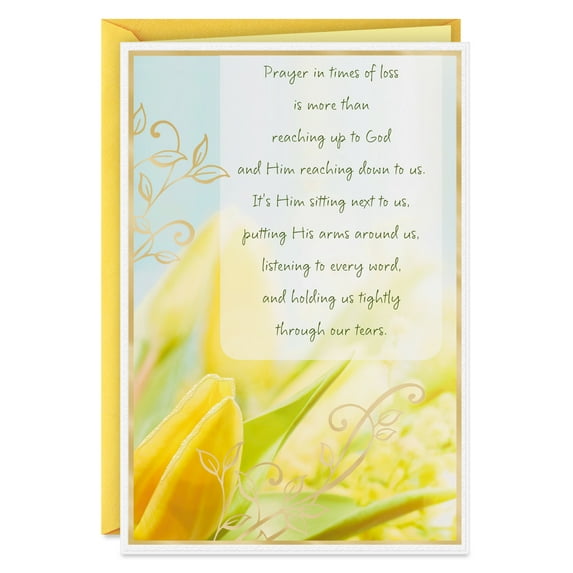 DaySpring Religious Sympathy Card (Prayer Is God Holding Us Tightly ...