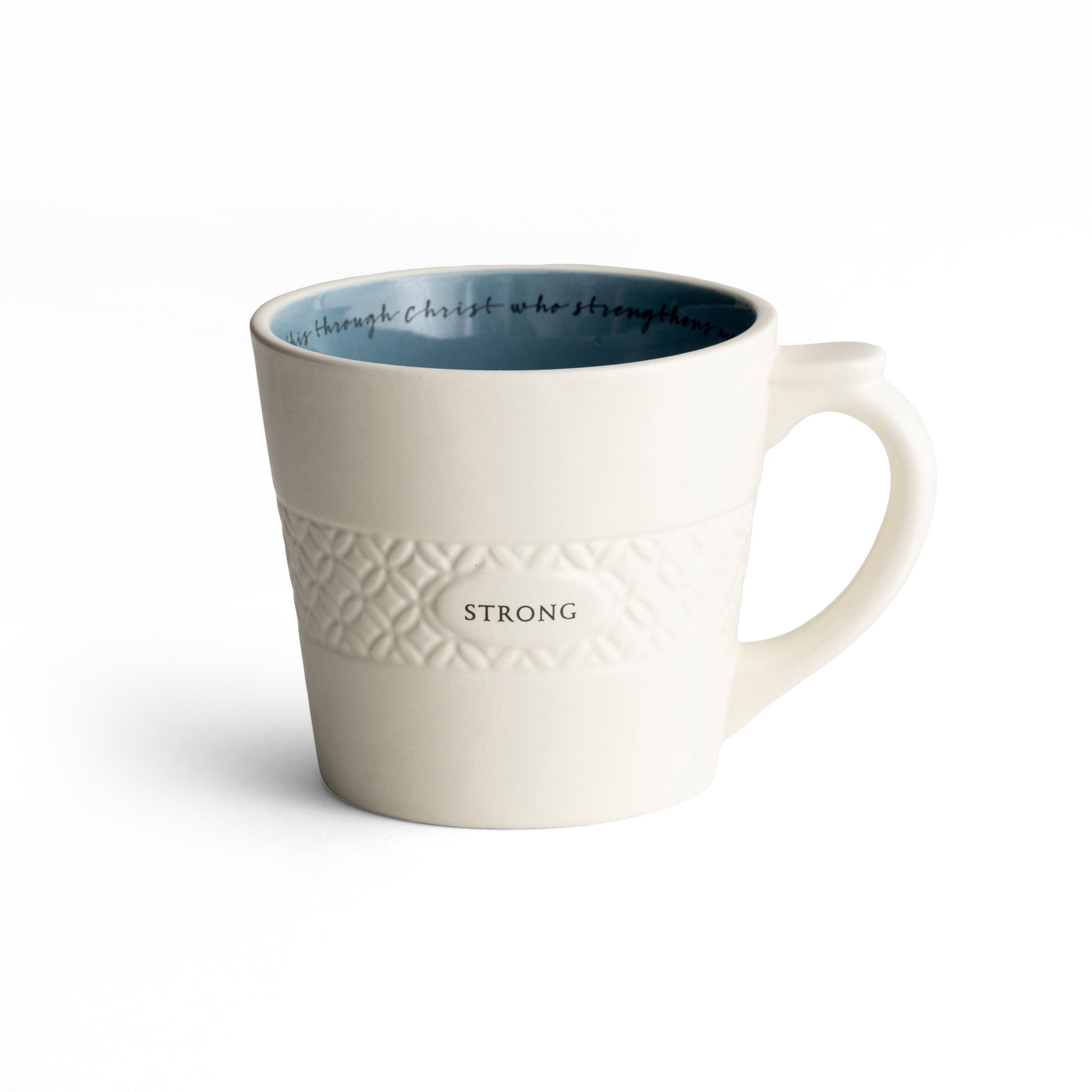 DaySpring - Strong - Textured Ceramic Mug with Scripture, 12 Ounces ...