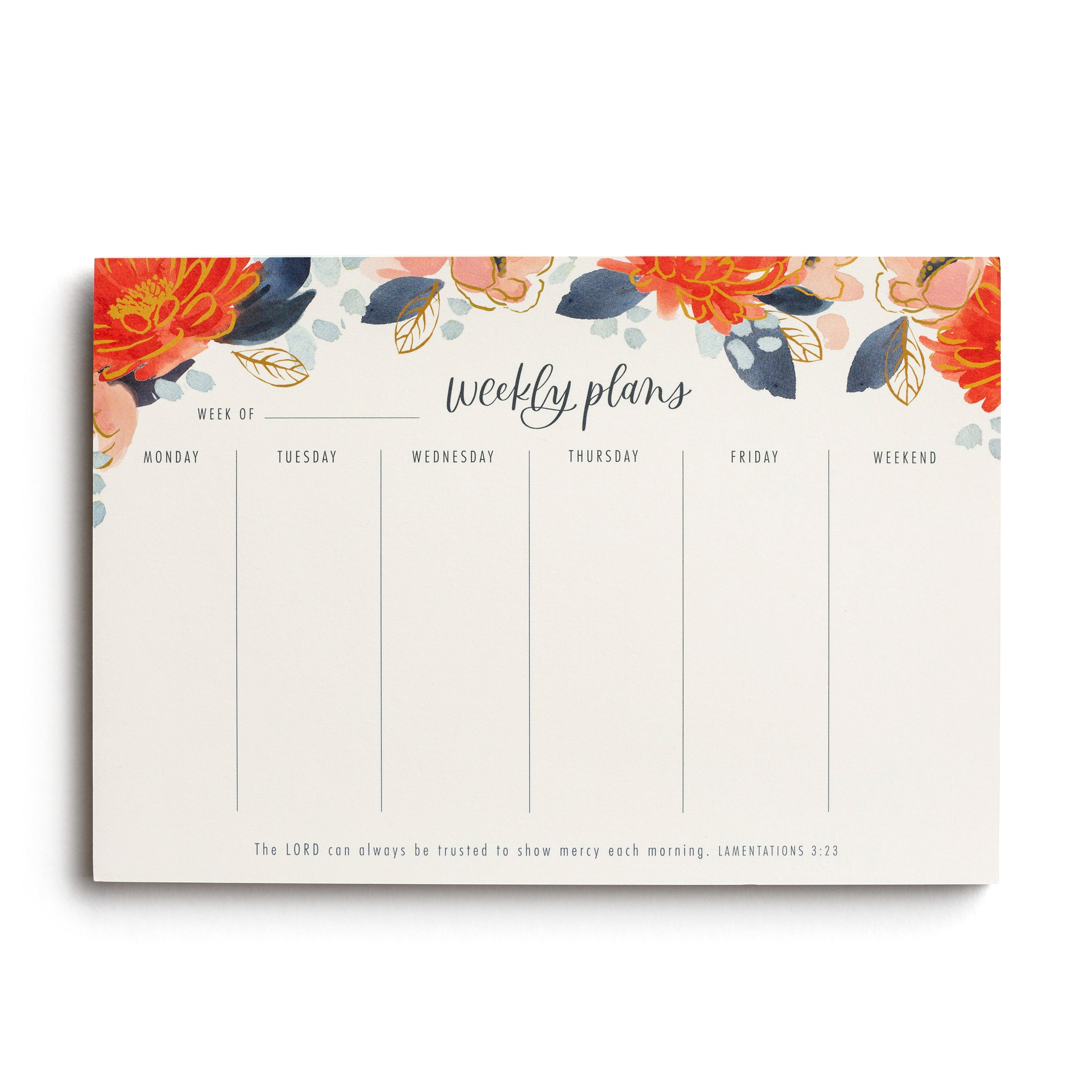 DaySpring, Studio 71 Floral Weekly Desk Pad, 315845536 - Walmart.com