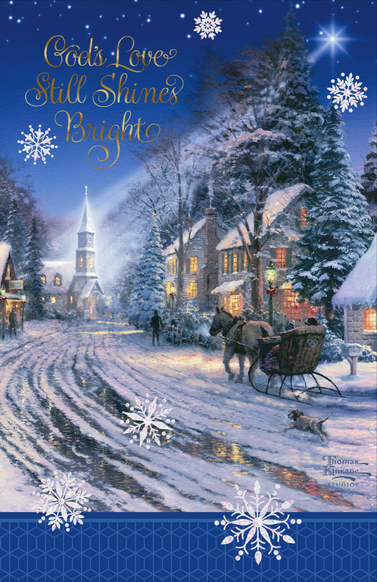 DaySpring Thomas Kinkade - God's Love Still Shines Christmas Greeting ...