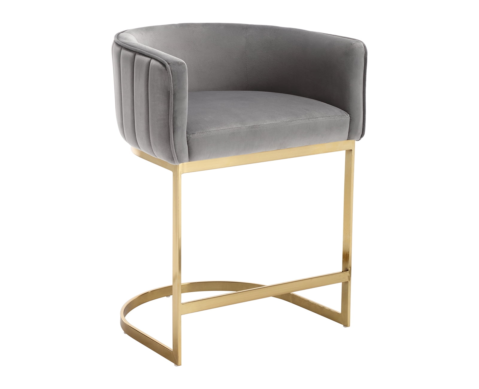 Dayalane 24.5" Modern Counter Height Bar Stool, Velvet Upholstered Bar ...