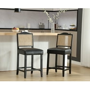 Summit Living 24-Inch White & Gold Bar Stools Set of 4 for Kitchen ...