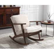 Modern Upholstered Rocker Nursery Chair Plush Seating Glider Swivel ...