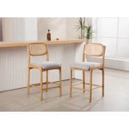 Baxton Studio Gradisca Upholstered Swivel Bar Stool - Set of 2 ...