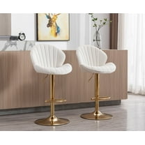 Dycanpo Three Metal Counter Height Bar Stools with Back Sets for Home ...
