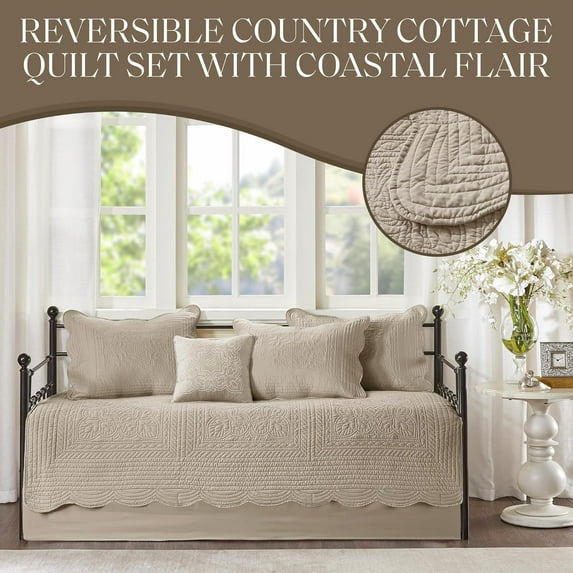 Daybed Cover Set Damask Quilted Cover for Daybeds, All Season, Pre ...