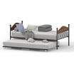 Costway Twin Daybed with Trundle Curved Backrest & Armrests Heavy-duty ...