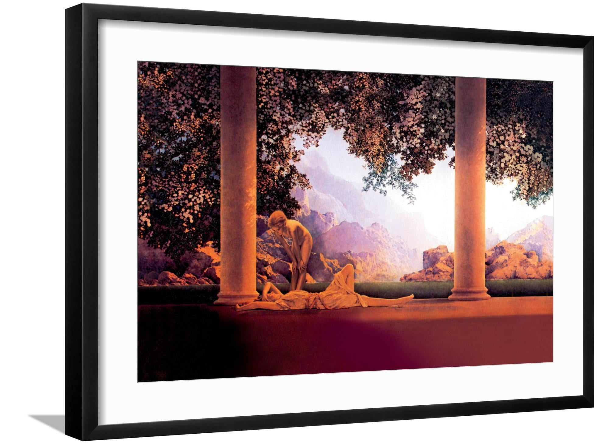 Art.com Daybreak Art Print by Maxfield Parrish, Black Frame Wall Art ...